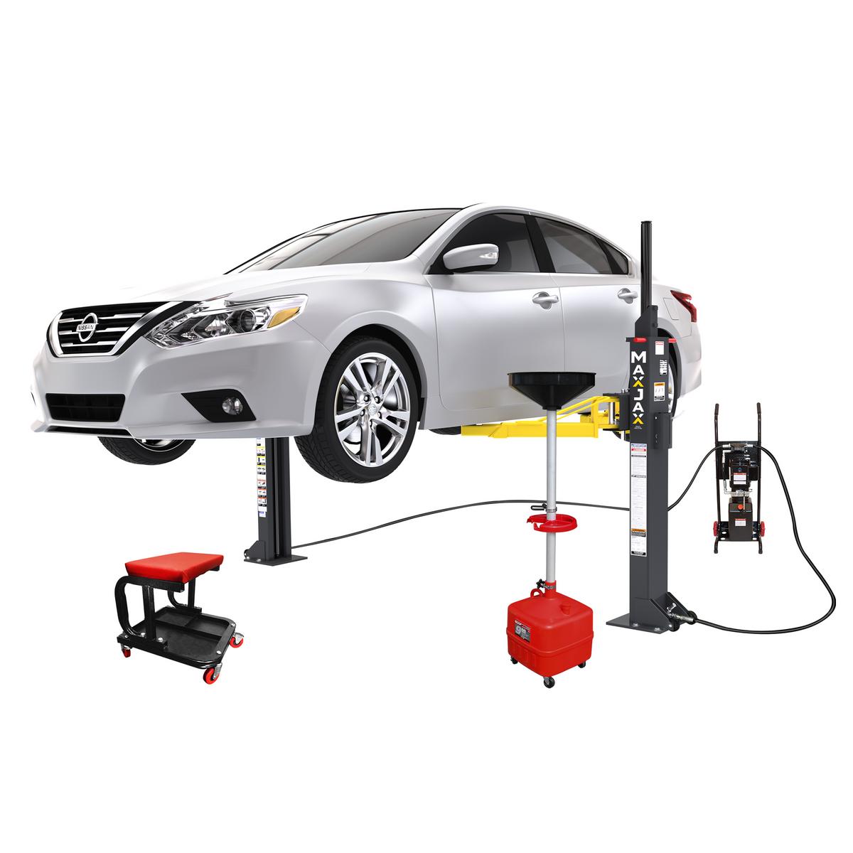 M7K 110V Portable Two-Post Garage Lift Deluxe Package MaxJax M7K Deluxe ...